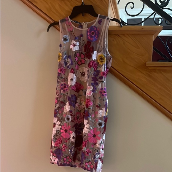 Boston Proper | Dresses | Boston Proper Floral Embroidered Sheer Lined ...